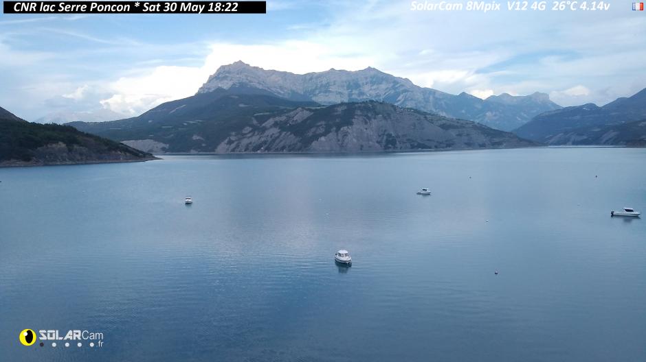 Live CNR lac Serre Poncon fr - SolarCam: 4G solar webcam, tourism ...